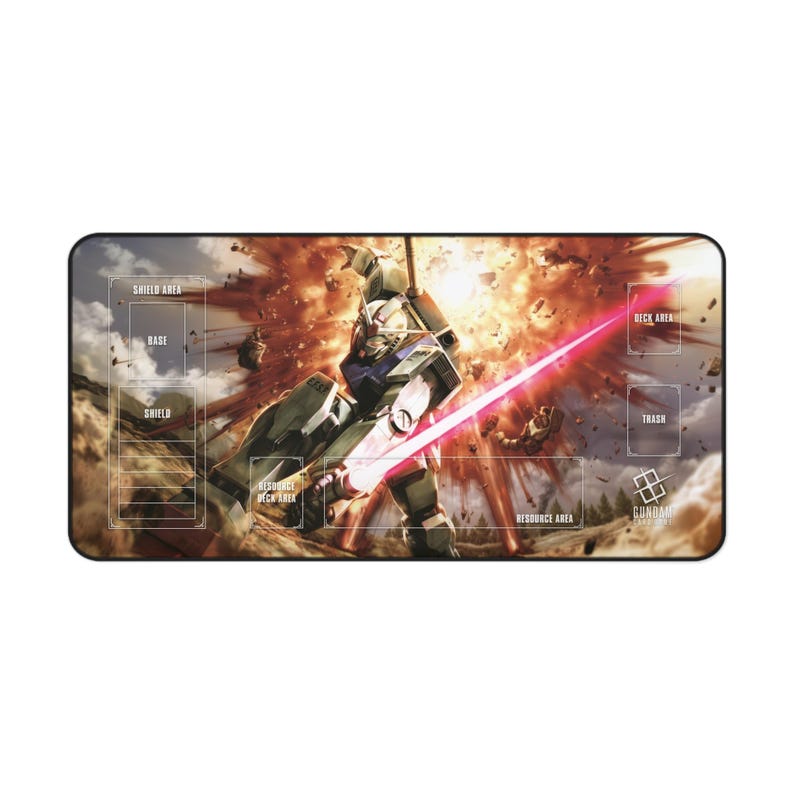 Gundam Wielding a Laser Sword Playmat: Anime-inspired Gundam Desk Mat ...