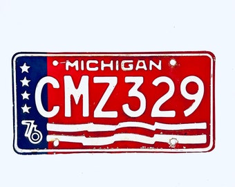 1976 Michigan License Plate - Etsy