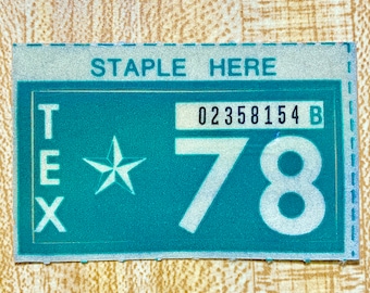 Texas License Plate Sticker - Etsy