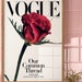 Vogue Fashion Poster,vintage Rose SVG Poster,retro Magazine Wall Art ...