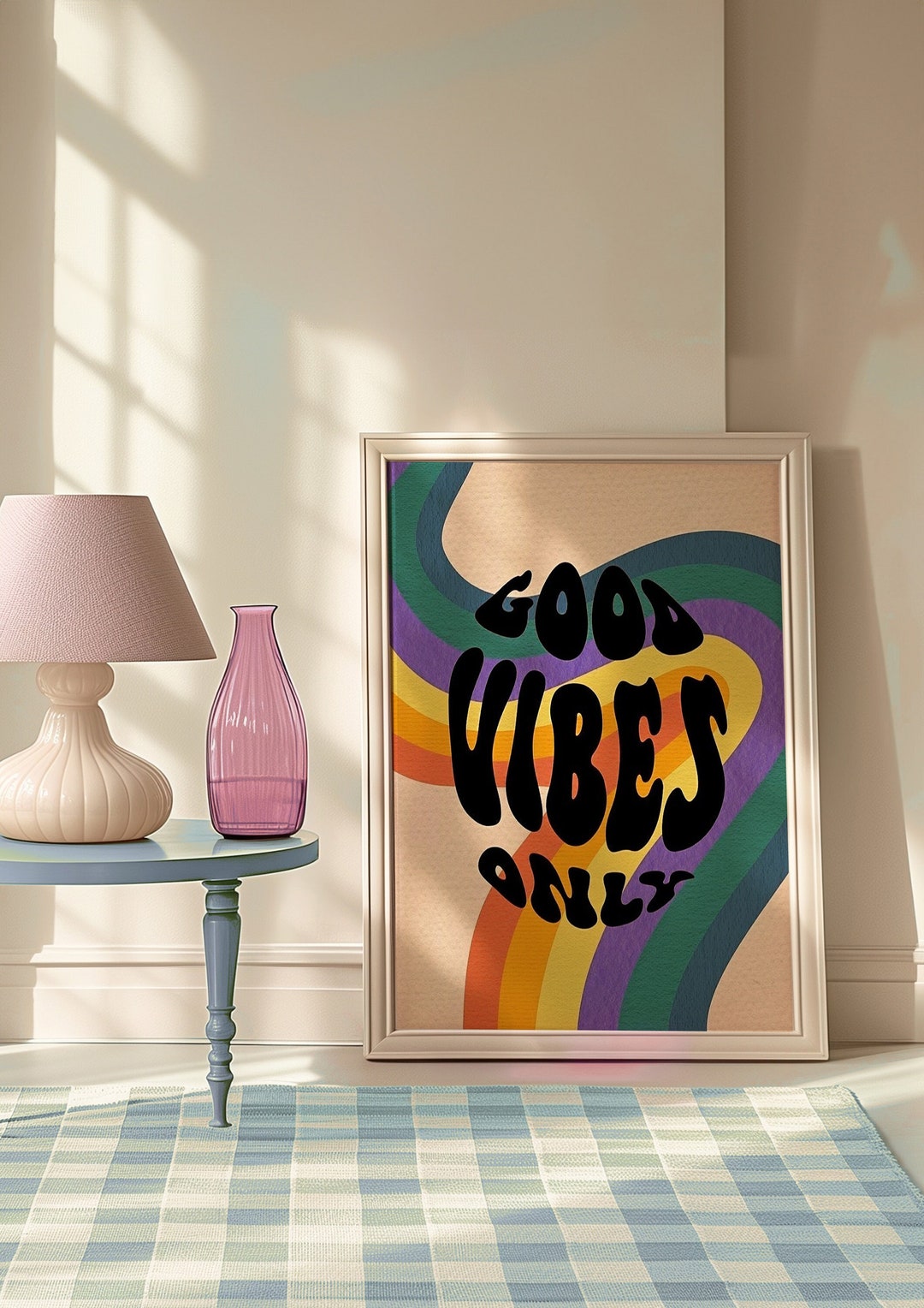 Good Vibes Poster, Positive Vibes Wall Art, Motivational Quote Print ...