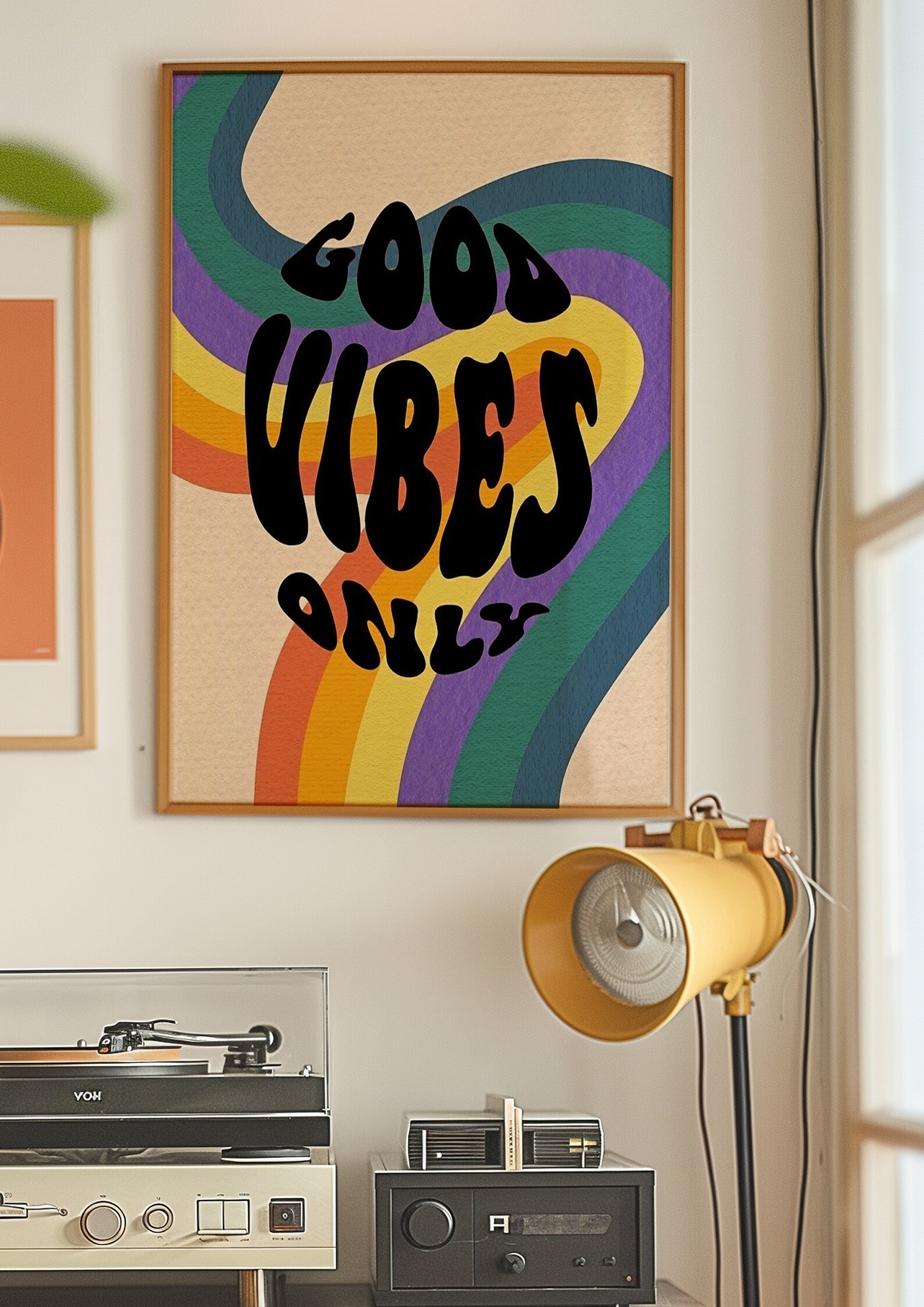 Good Vibes Poster, Positive Vibes Wall Art, Motivational Quote Print ...