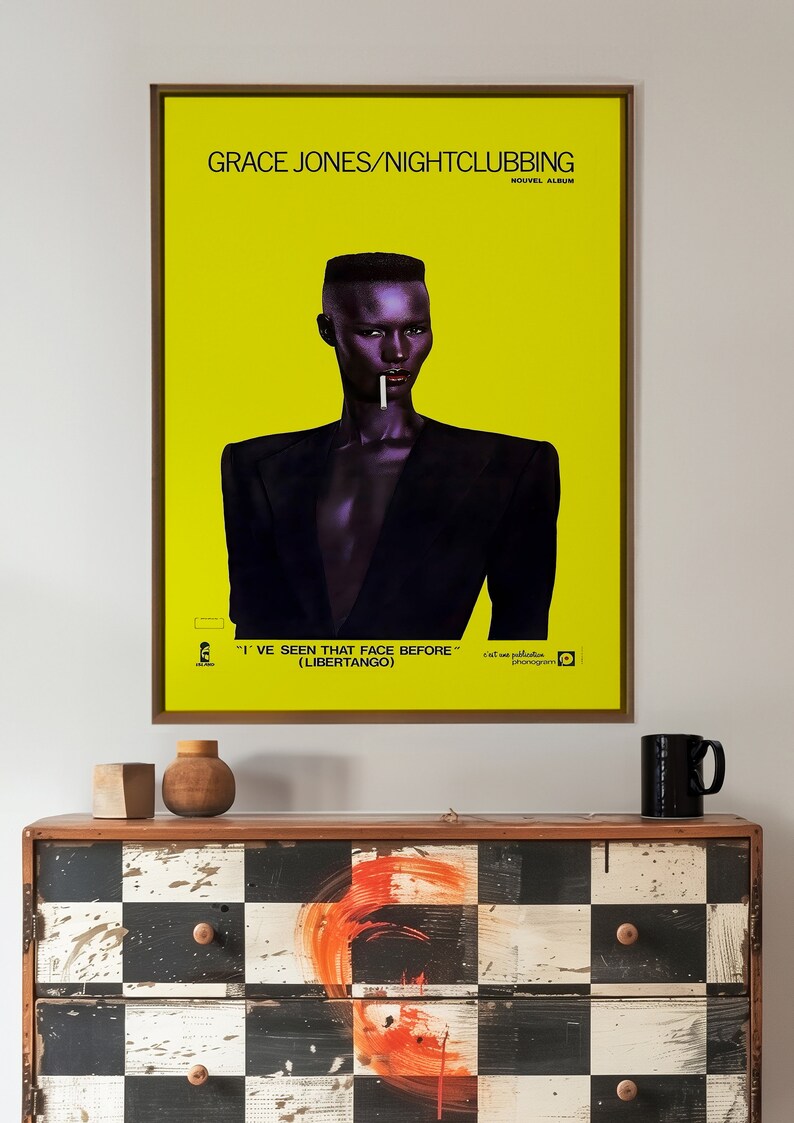 Vintage Grace Jones Poster, Retro Wall Art, Iconic Photo Print, Classic ...