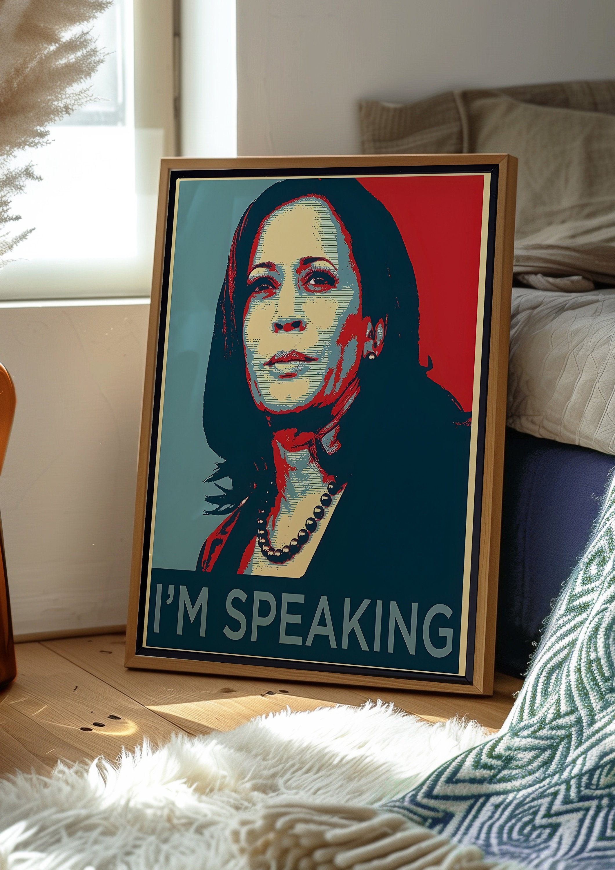 Kamala Harris Im Speaking Poster Png, President Kamala Harris Art ...