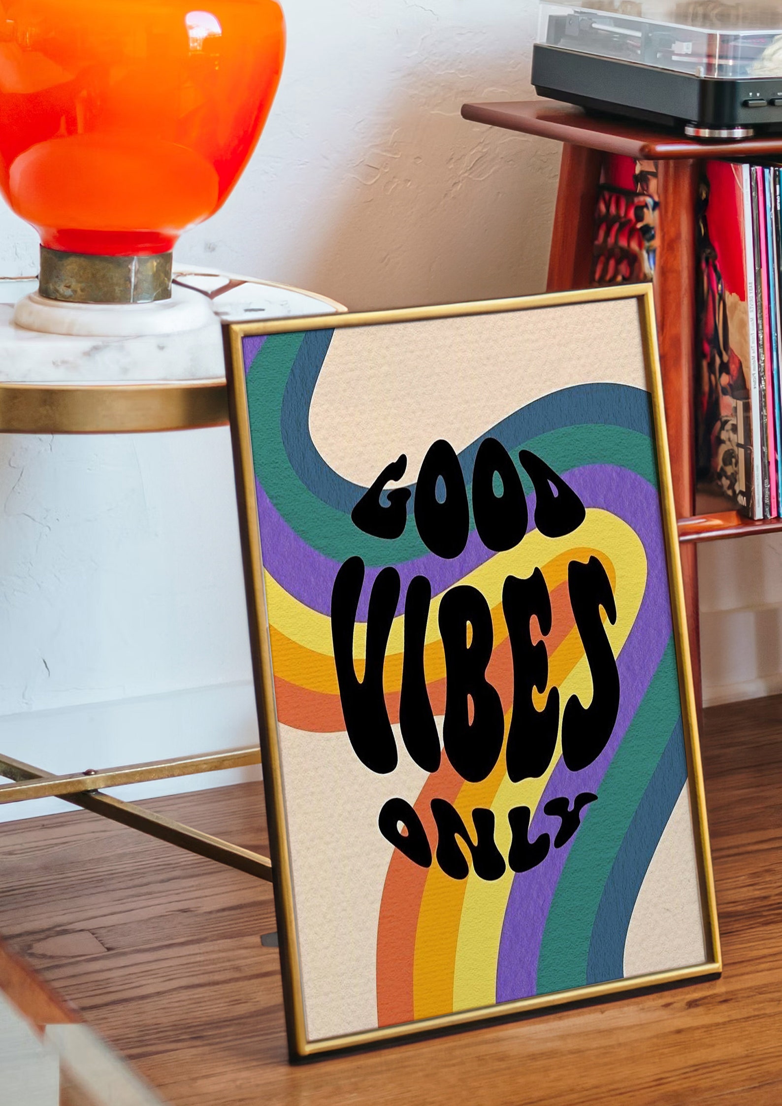 Good Vibes Poster, Positive Vibes Wall Art, Motivational Quote Print ...