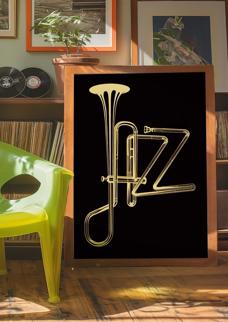 Jazz Poster, Jazz Music Wall Art, Vintage Jazz Band Print, Jazz Club ...