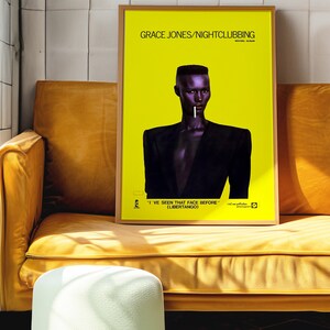 Vintage Grace Jones Poster, Retro Wall Art, Iconic Photo Print, Classic ...