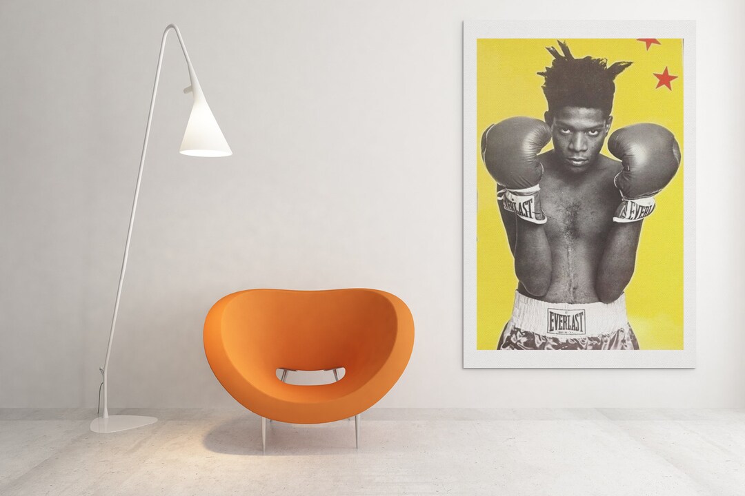 Basquiat-inspired Boxer Digital Poster Urban Art Print, Graffiti Style Boxing Artwork,vibrant ...