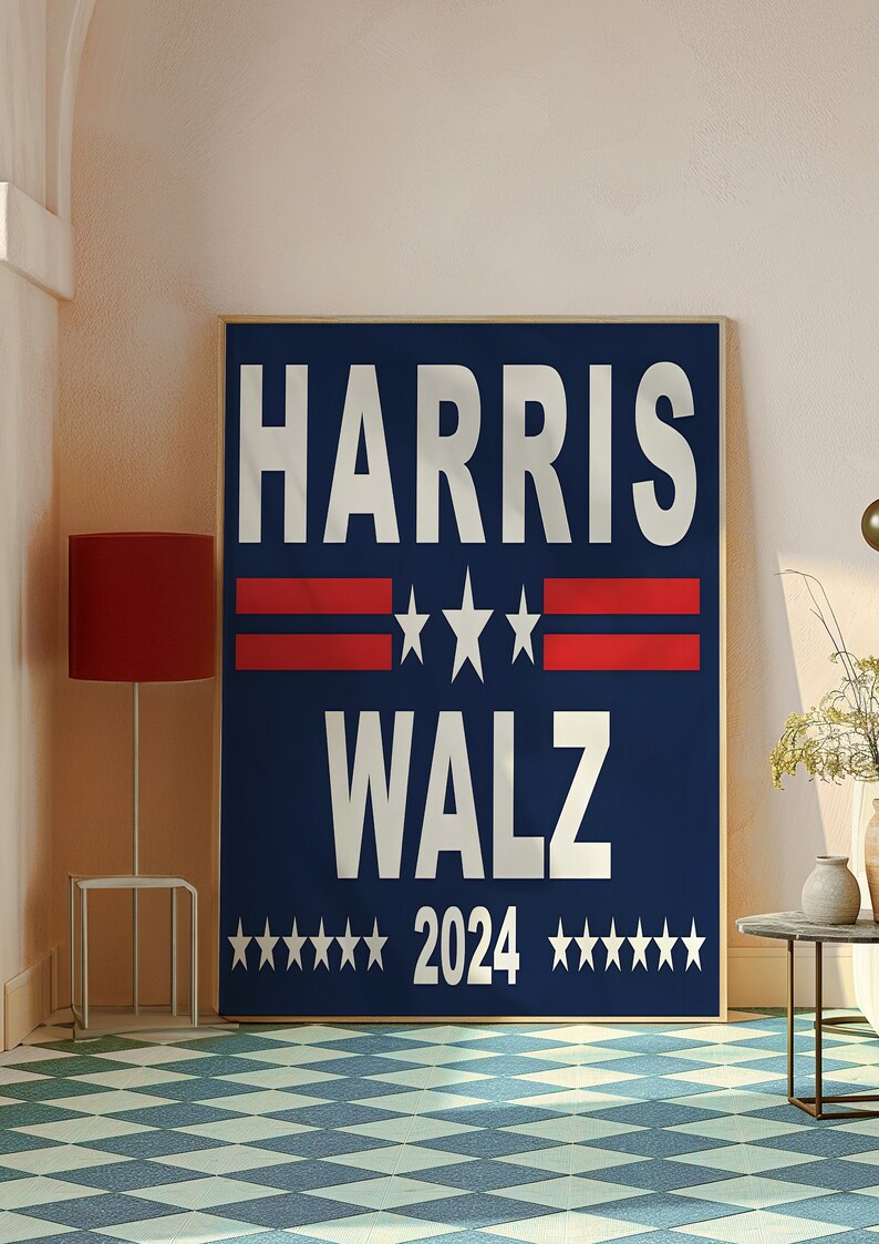 Harris Walz Campaign Sign,kamala Harris Poster,president Harris Poster ...