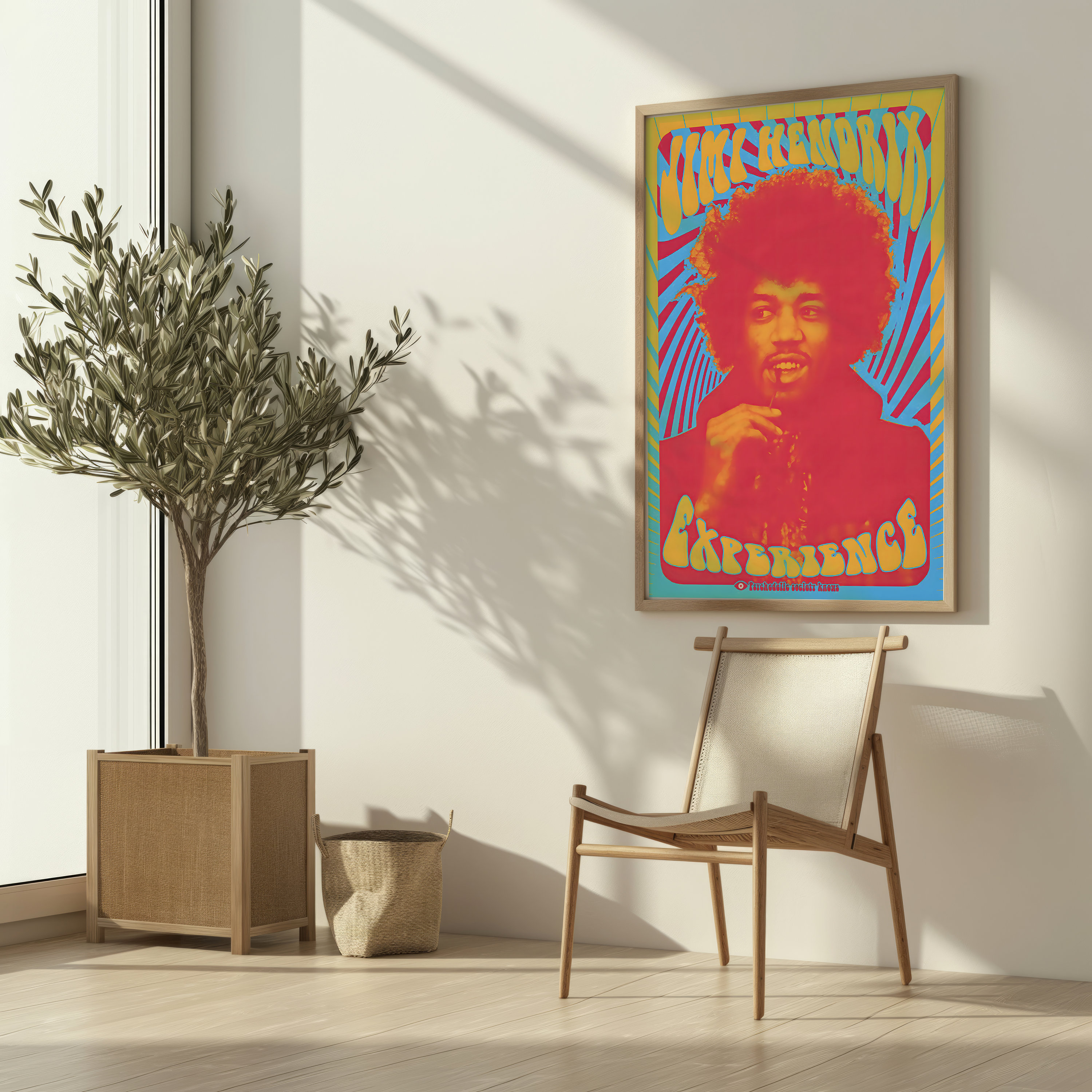 Jimi Hendrix Poster, Vintage Jimi Hendrix Art Print, Classic Rock ...