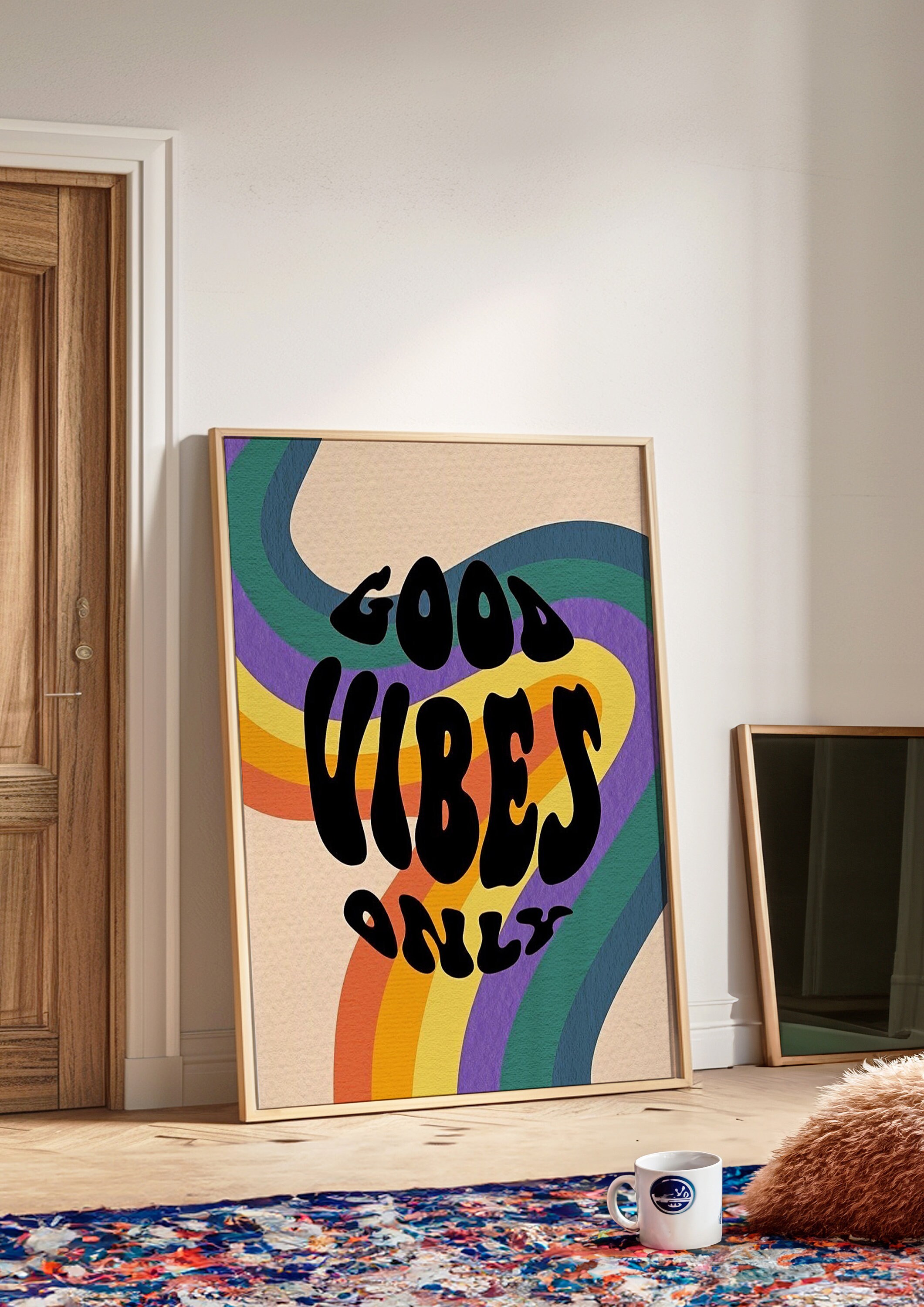 Good Vibes Poster, Positive Vibes Wall Art, Motivational Quote Print ...