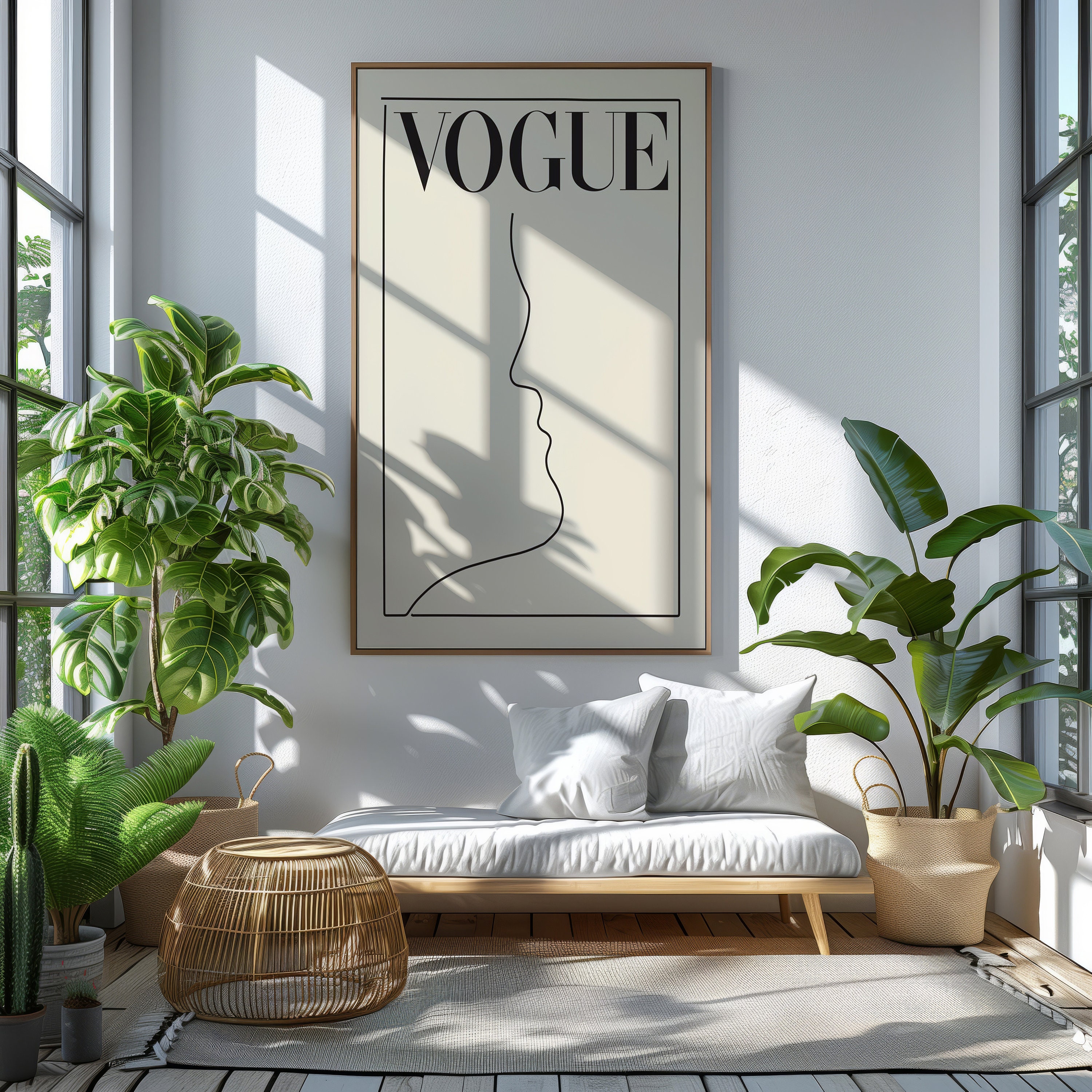 Vintage Vogue Poster Instant Download, Fashion Magazine Wall Art, Retro ...