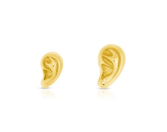 14K Solid Yellow, Rose, White Gold Gift Bow Piercing, Body Jewelry, 25g ...