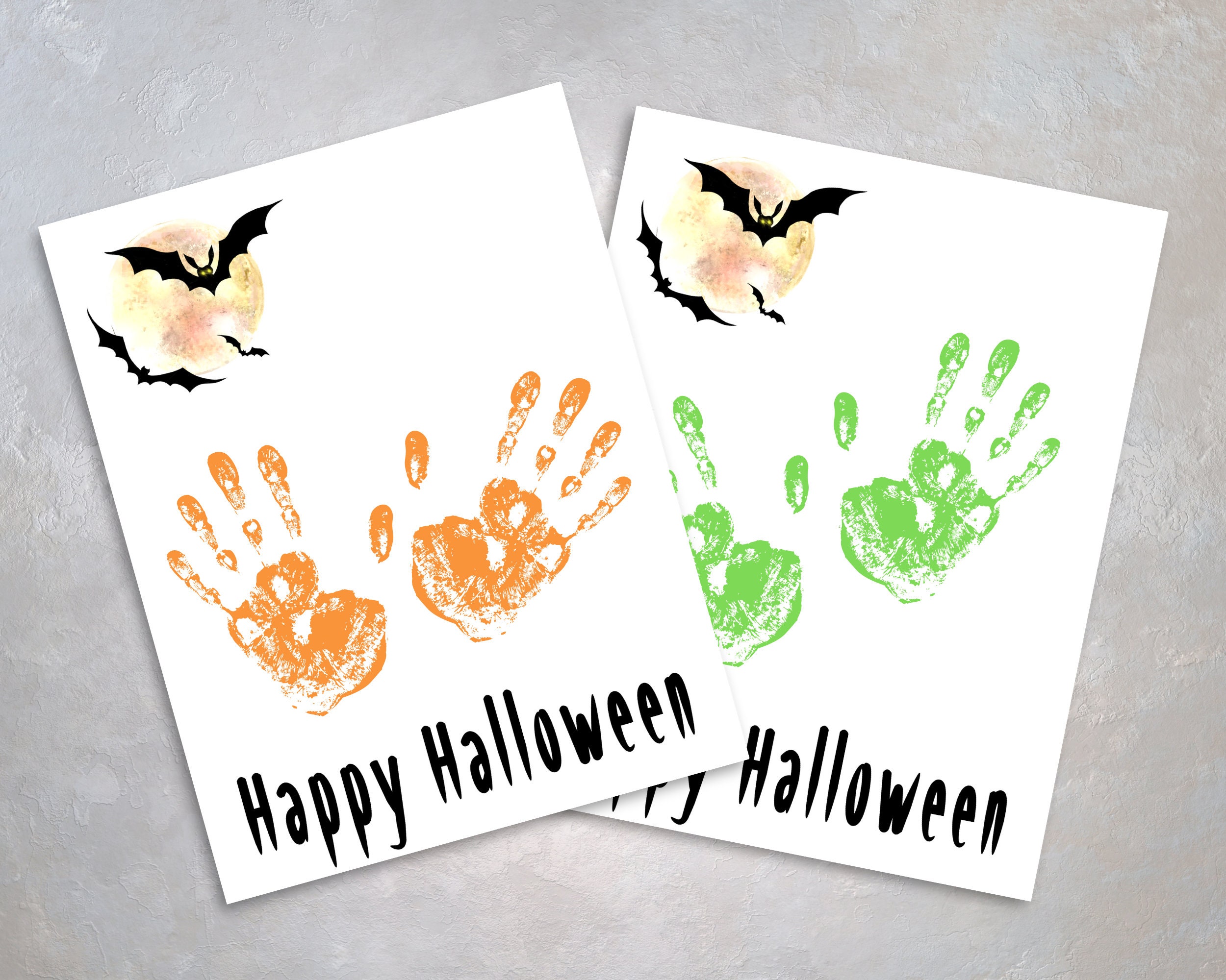 Halloween Printable Handprint Art for Kids, Footprint Art, Kids Crafts ...