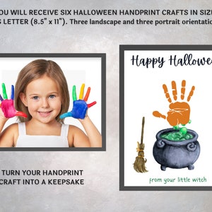 Halloween Handprint Art for Kids, Footprint Art, Halloween Kids Crafts ...