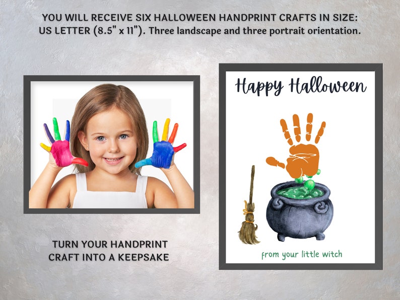 Halloween Handprint Art for Kids, Footprint Art, Halloween Kids Crafts ...