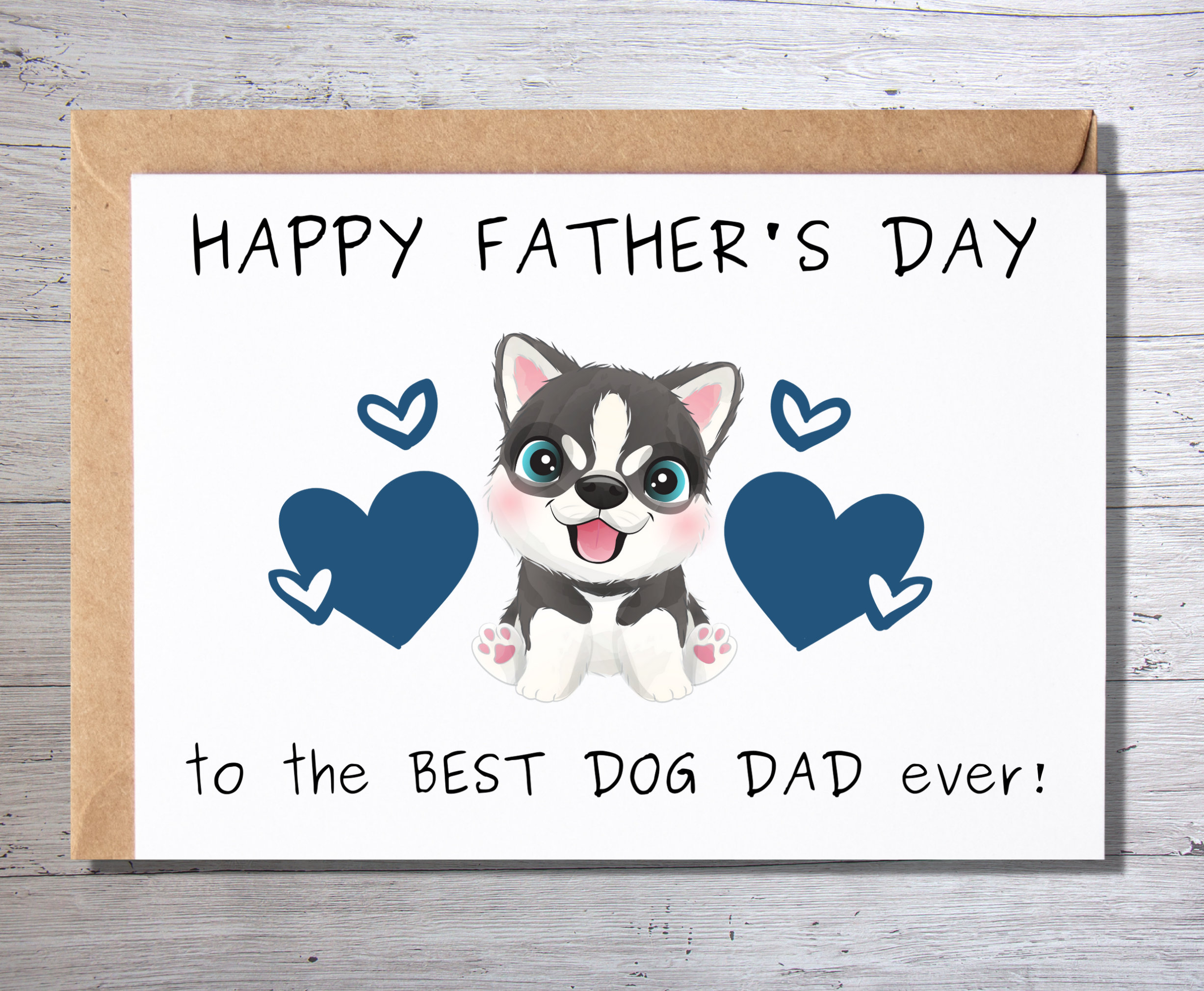 Father's Day Card Printable From the Dog, Happy Fathers Day Card, Dog ...