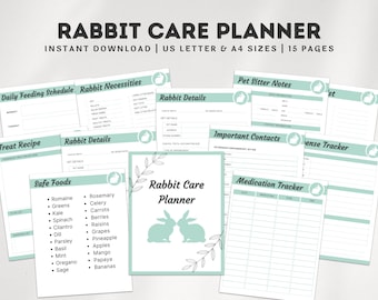 Minimal Ink Printable Rabbit Records Page Instant Download - Etsy