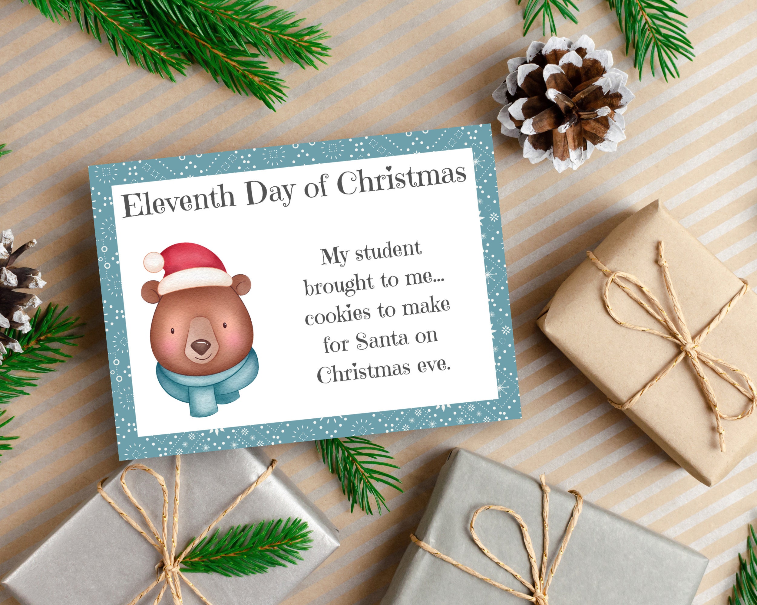 12 Days of Christmas Teacher Gift Tags, Teacher Christmas Gift ...