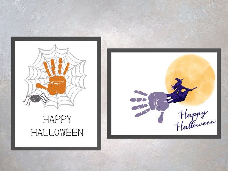 Halloween Handprint Art for Kids, Footprint Art, Halloween Kids Crafts ...