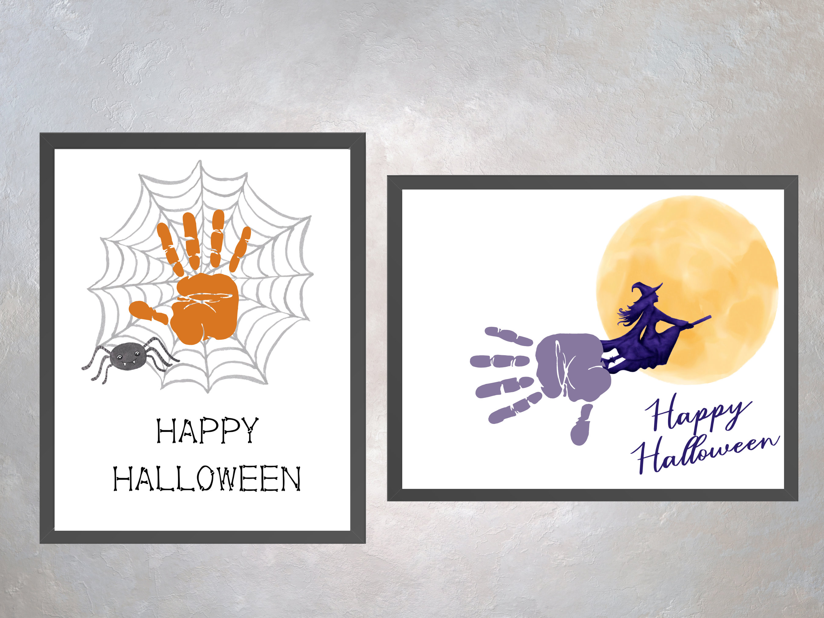 Halloween Handprint Art for Kids, Footprint Art, Halloween Kids Crafts ...