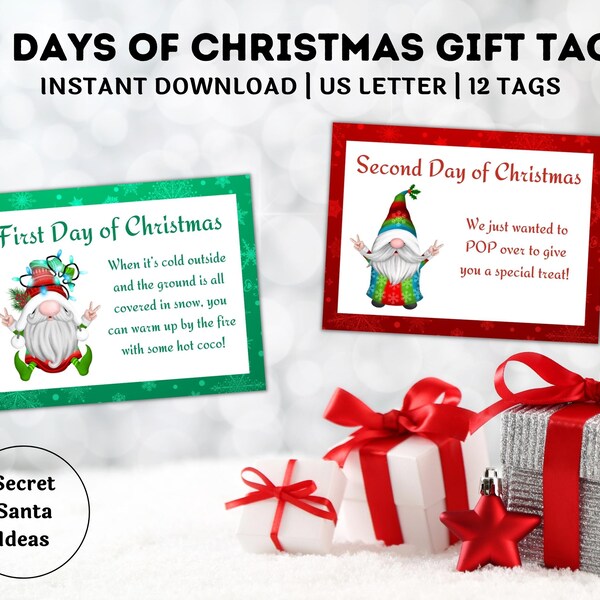12 Days of Christmas Secret Santa - Etsy