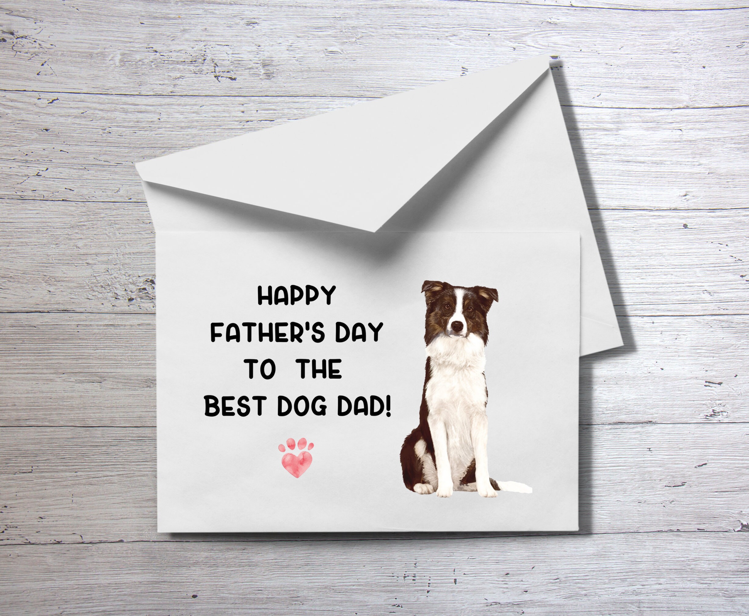 Father's Day Card Printable From the Dog, Happy Fathers Day Card, Dog ...