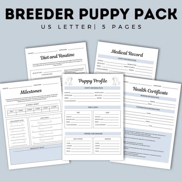 Puppy Breeder Record Book - Etsy