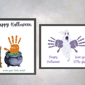 Halloween Handprint Art for Kids, Footprint Art, Halloween Kids Crafts ...