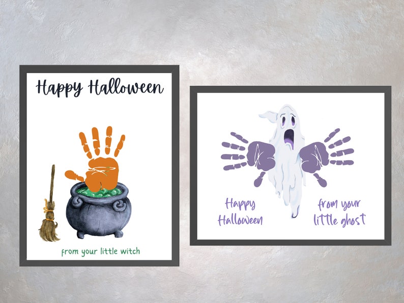 Halloween Handprint Art for Kids, Footprint Art, Halloween Kids Crafts ...