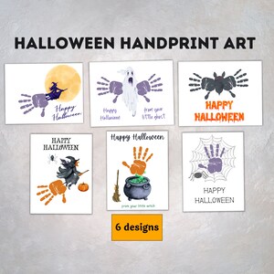 Halloween Handprint Art for Kids, Footprint Art, Halloween Kids Crafts ...