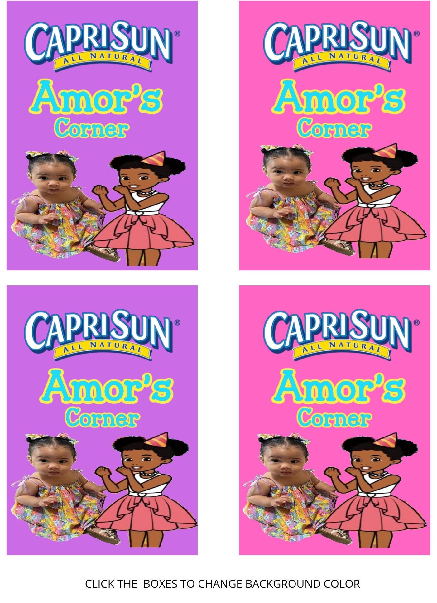 Editable Capri Sun Drink Label for Birthday Party Favors or Thank You ...