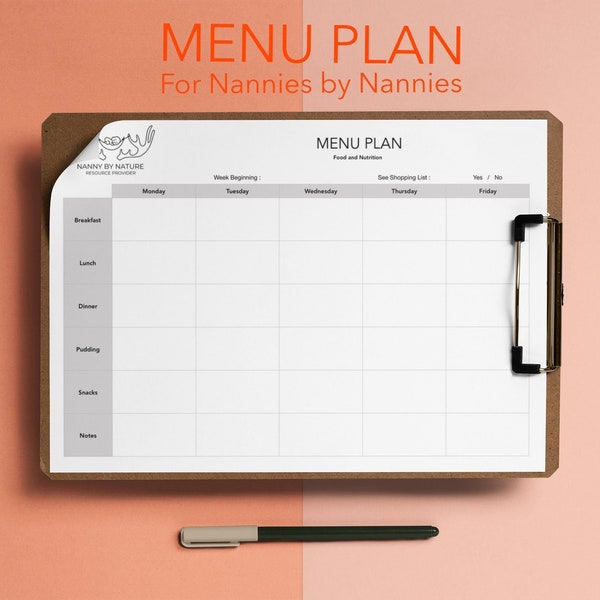 Meal Plan Binder - Etsy