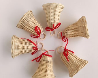 Wicker Rattan Bells - Etsy