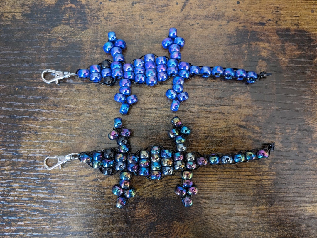 Iridescent Beaded Lizard Keychain Gecko Keychain Pony Bead - Etsy