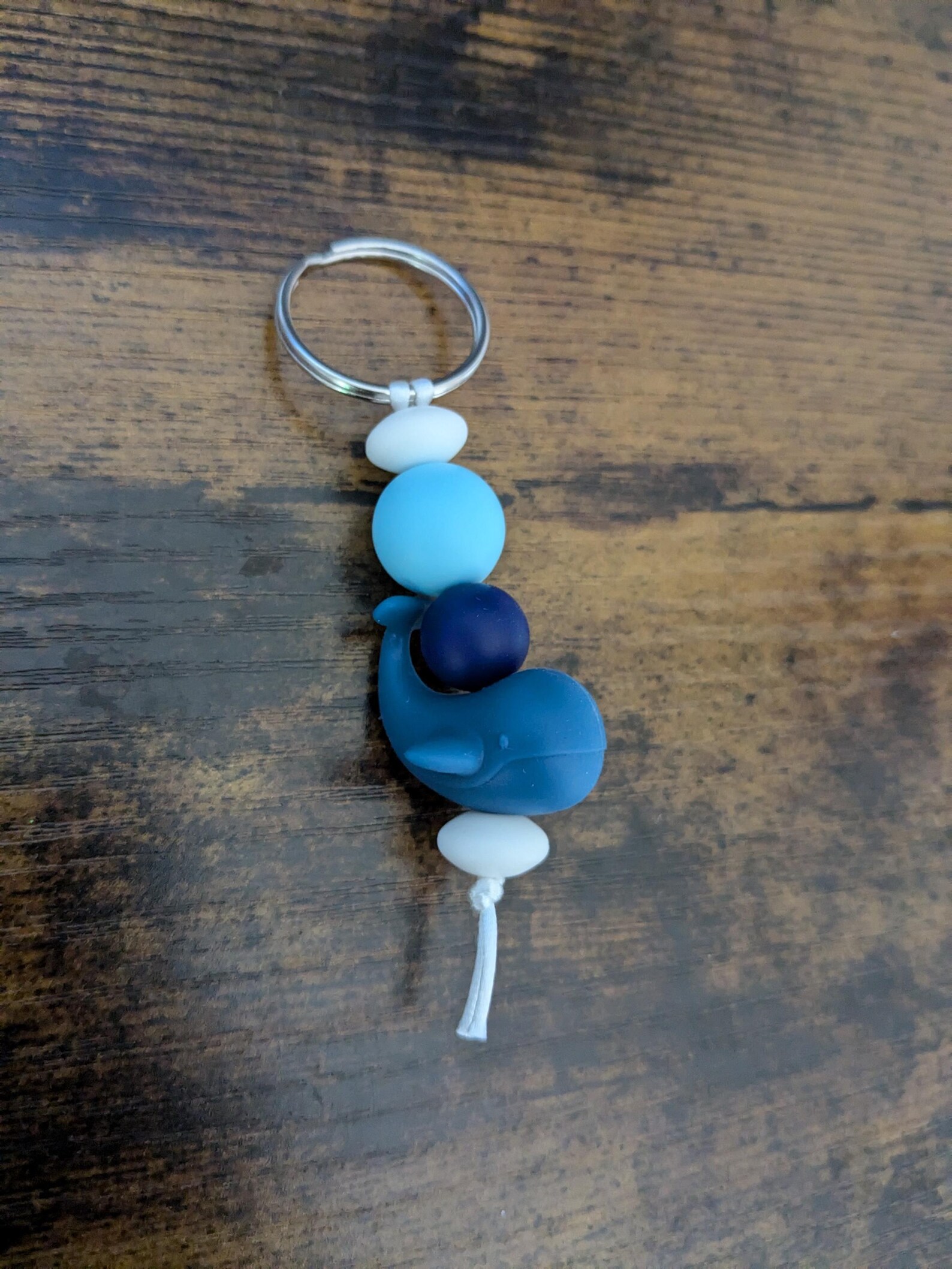 Whale or Dolphin Silicone Bead Keychain | Cute Multicolor Soft Bead ...