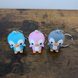 Cute Baby Penguin Keychain | Little Bird Keychain | Figurine Keychain ...