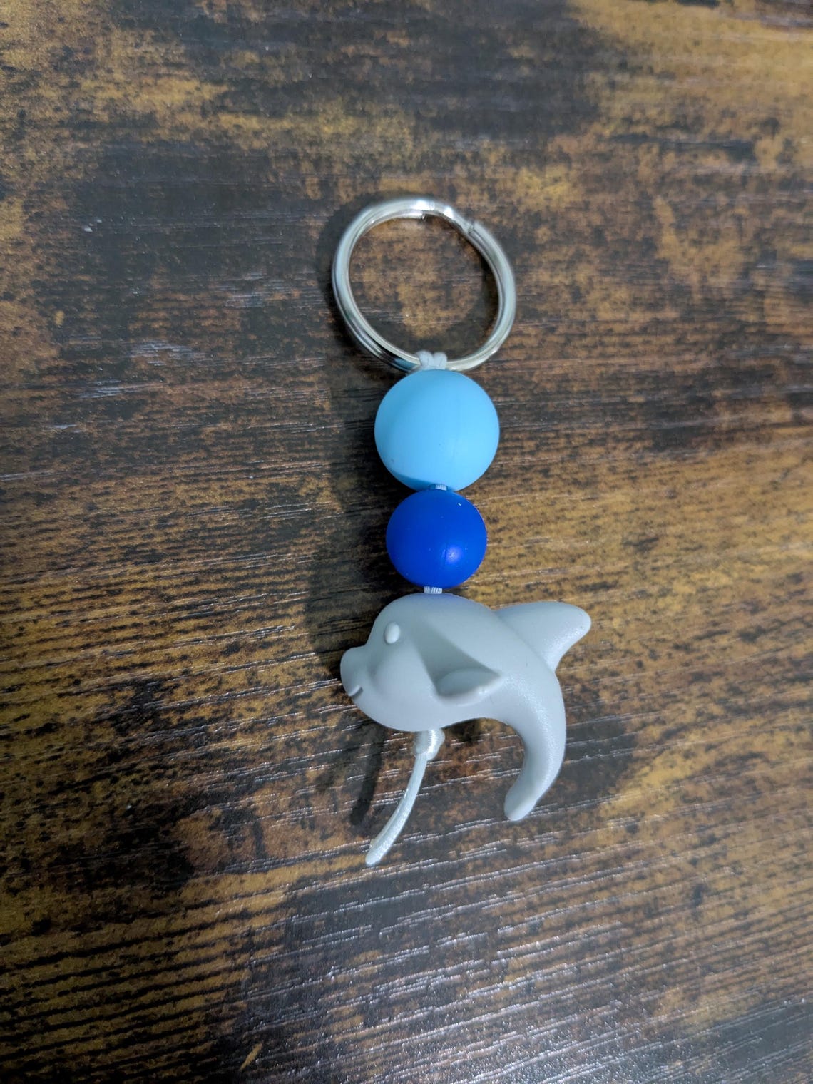Whale or Dolphin Silicone Bead Keychain | Cute Multicolor Soft Bead ...