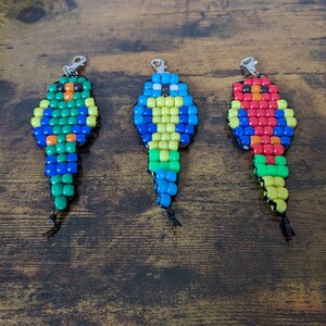 Tropical Bird Bead Animal Keychains Bead Pet Pony Bead Keychain Plastic ...