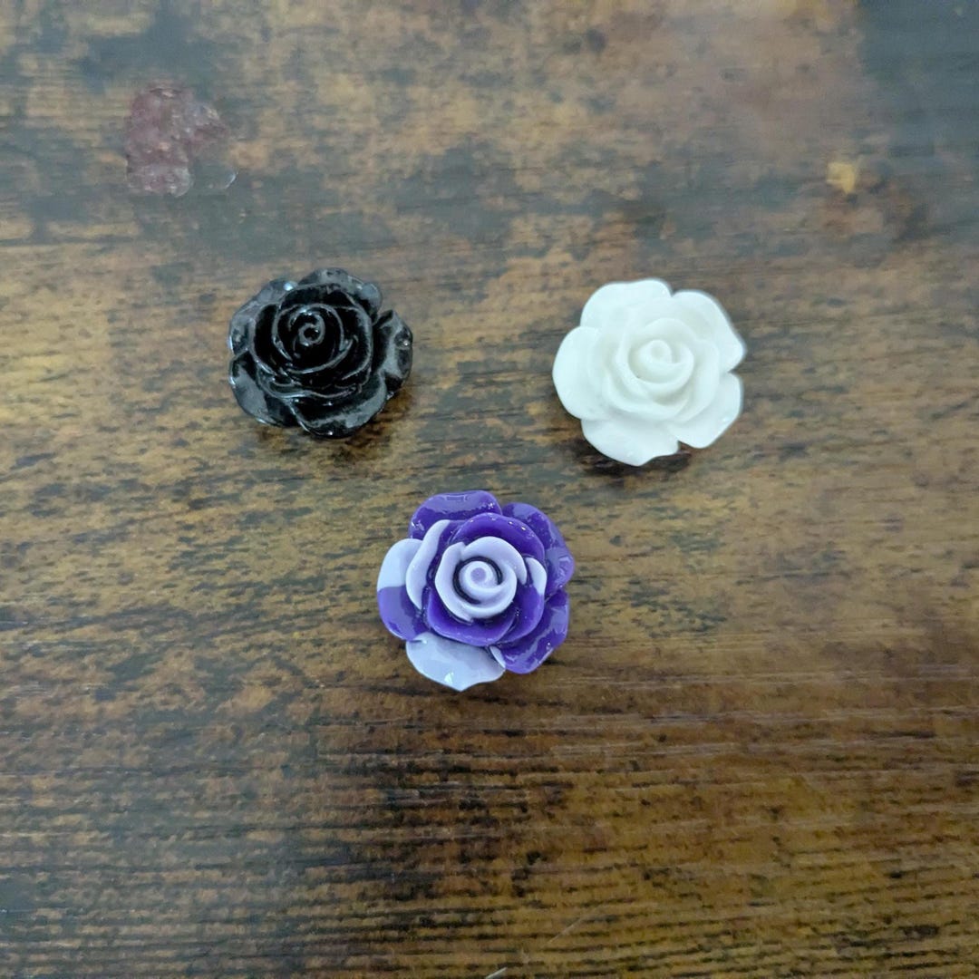 Mini Magnets - Rose Flowers | Set of 3 | Colorful Rainbow Floral ...