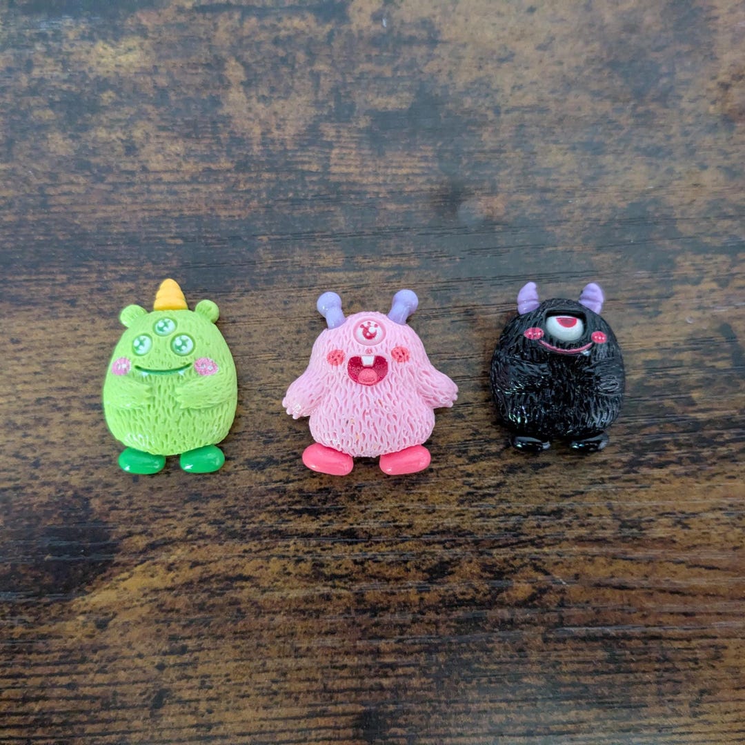 Mini Magnets - Cute Monsters | Set of 3 | Little Cartoon Animal Magnet ...