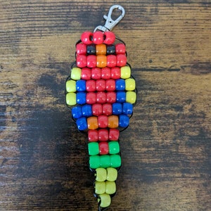 Tropical Bird Bead Animal Keychains Bead Pet Pony Bead Keychain Plastic ...