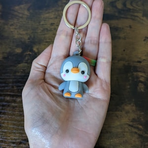Cute Baby Penguin Keychain | Little Bird Keychain | Figurine Keychain ...