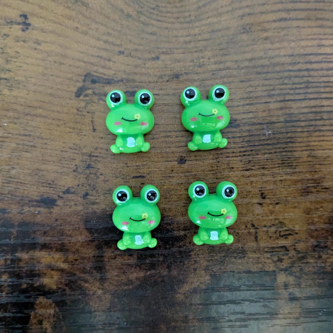 Mini Magnets - Cute Green Frogs | Set of 4 | Little Animal Magnets ...