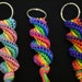 Chunky Rainbow Boondoggle Keychain Rainbow Rexlace Keychain - Etsy