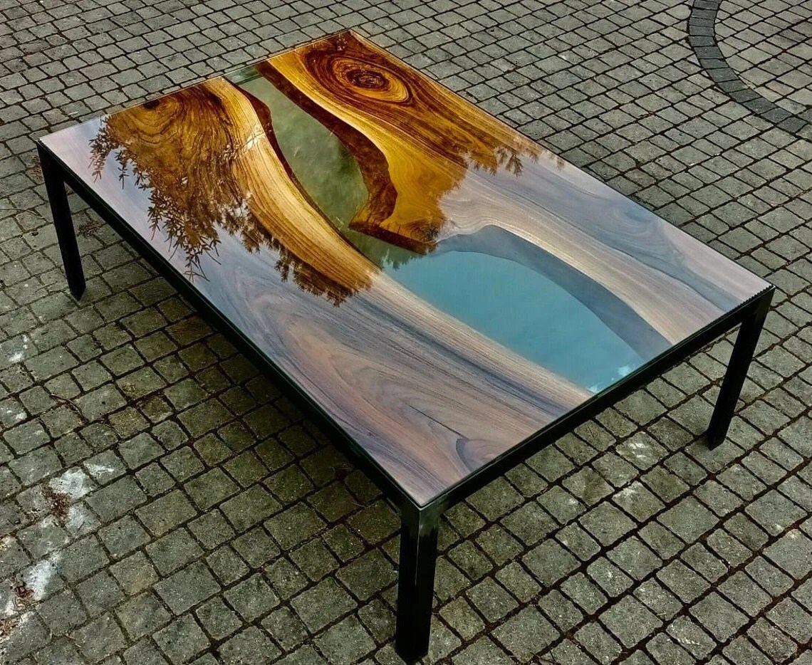 Walnut Glass Top Entryway Table - Etsy