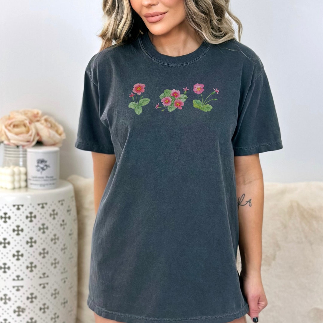 February Birth Flower Primrose Shirt for Girlfriend Cozy Cottage Core ...
