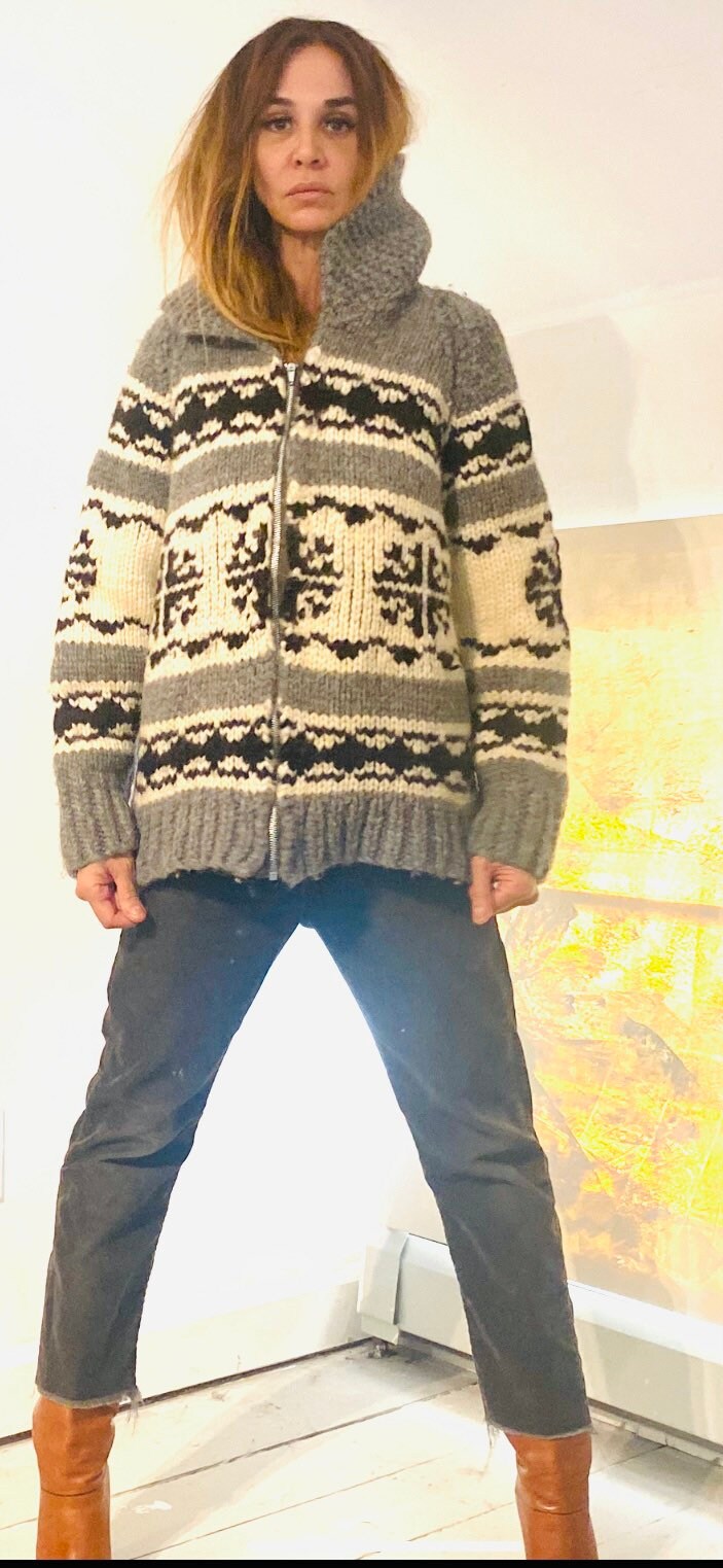 Vintage Wool Hand Made Sweater Jacket - Etsy