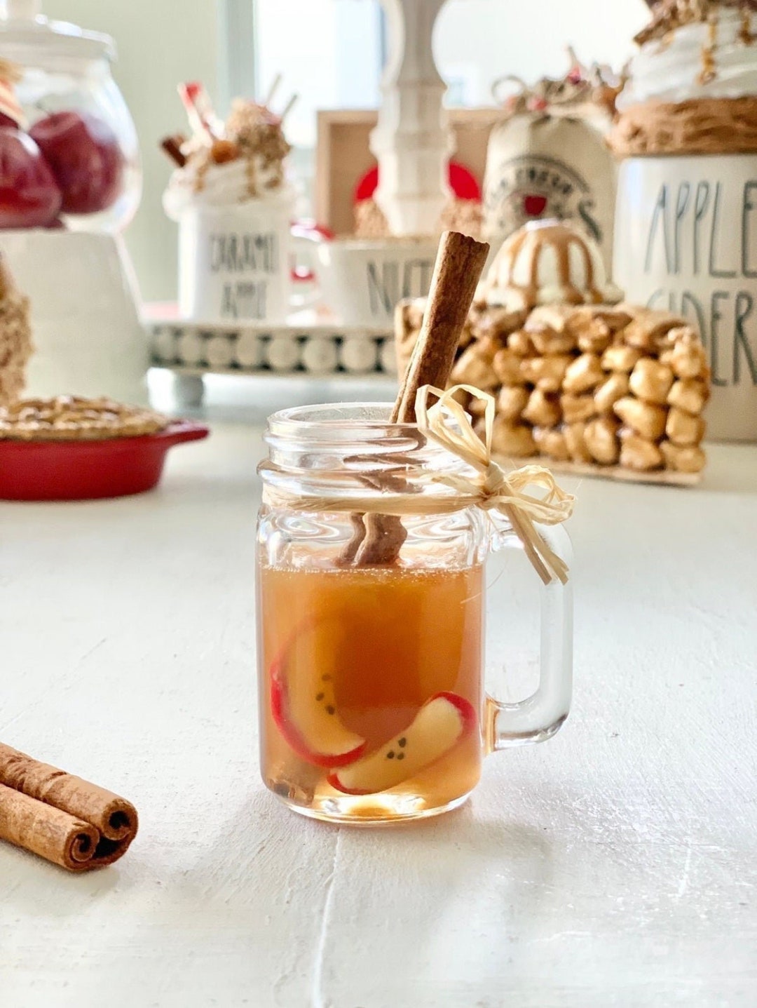 Handmade Mini Apple Cider Mason Jar: Fall Tier Tray Decor - Etsy