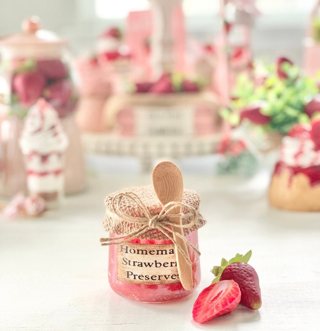 Strawberry Preserves | Spring Decor | Strawberry Decor | Farmhouse ...